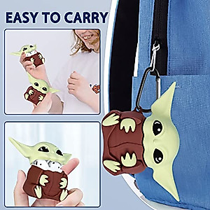 JoySolar for Airpod 1&2 Case Cute Cartoon 3D Soft Silicone Air Pods Funny Cover Kawaii Fun Cool Unique Design Shell Fashion Stylish Girls Kids Teens Women Cases for Airpods 1/2(GreenYouda)