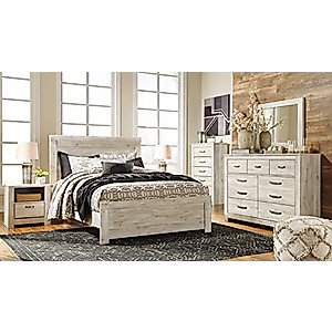 Signature Design by Ashley Bellaby Vintage Farmhouse 5 Drawer Chest of Drawers, Whitewash