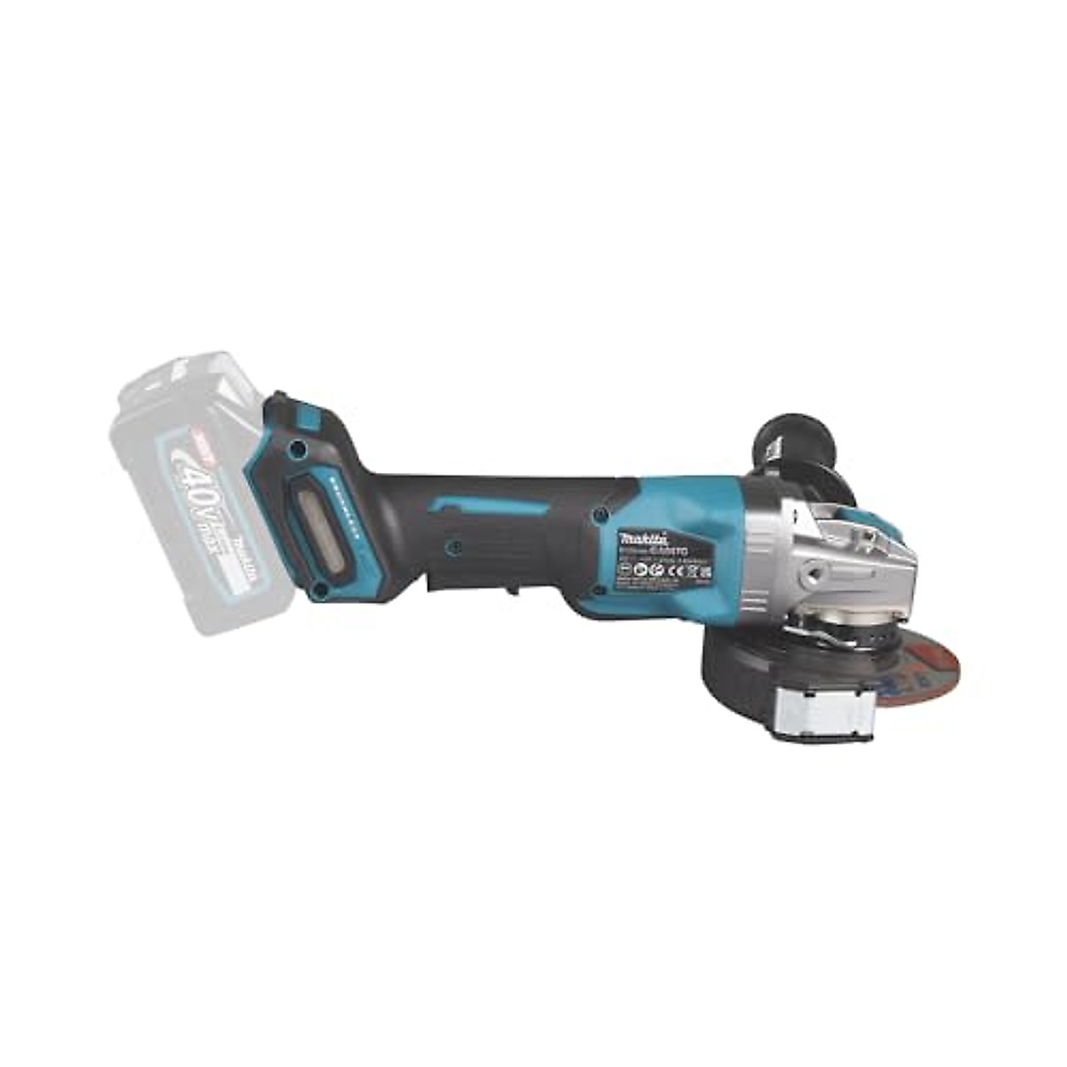 Makita GA047GZ 4.9-inch (125 mm) Rechargeable Disc Grinder, 40 V Max, Battery, Charger, and Case Sold Separately