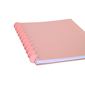 Talia Discbound Notebooks, Planner, Customizable, (Salmon w/Salmon Discs, Letter (8.5in x 11in))