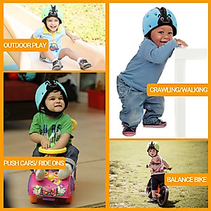 SafeheadBABY Award-Winning Infant Safety Helmet Baby Helmet for Crawling Walking Ultra-Lightweight Baby Head Protector Expandable and Breathable Toddler Head Protection Helmets - Sporty Blue