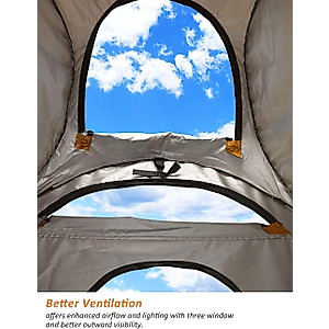 anngrowy Shower Tent Pop Up Privacy Tent Portable Outdoor Camping Bathroom Toilet Tent Changing Dressing Room Privacy Shelters Room for Hiking and Beach Sun Shelter Picnic Fishing–Waterproof 2 Colors