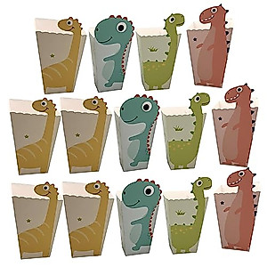 Abaodam 72 Pcs Mini Treat Bags Disposable Containers Bulk Popcorn Dinosaur Candy Bags Popcorn Gift Movie Popcorn Bucket Popcorn Bulk Individual Bags Paper Popcorn Boxes Popcorn Paper Bags