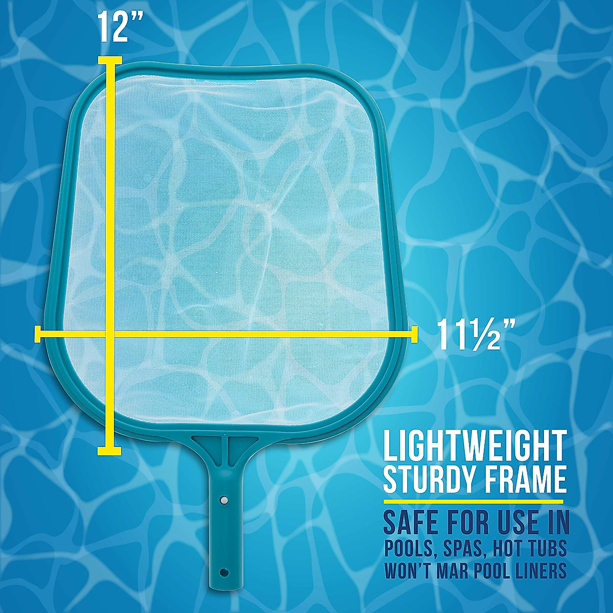 U.S. Pool Supply Professional Swimming Pool Leaf Skimmer Net - Ultra Fine Mesh Netting, Clean Remove The Finest Debris Fast - Pool Maintenance Cleaning Pool Liners, Spas, Ponds, Kids Inflatable Pools