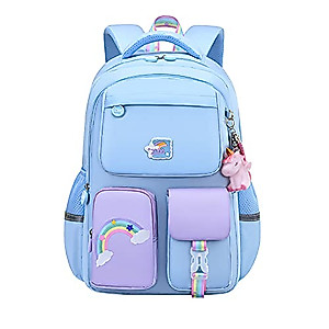 Cute Backpack Travel Backpacks Bookbag for Women & Men Boys Girls School College Students Backpack Durable Water Resistant Blue Small