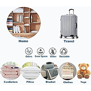 Vacuum Storage Bags Space Saver Bags for Comforters Clothes Pillow Bedding Blanket Storage (4 Pack Jumbo - 40 * 27.5 inches)