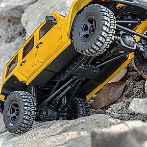 EAZYRC Patriot 1/18 2.4Ghz Crawler RC Car, All Terrain Hobby 4WD Off Road Truck Vehicle Models RTR for Boys Kids - Batteries x2