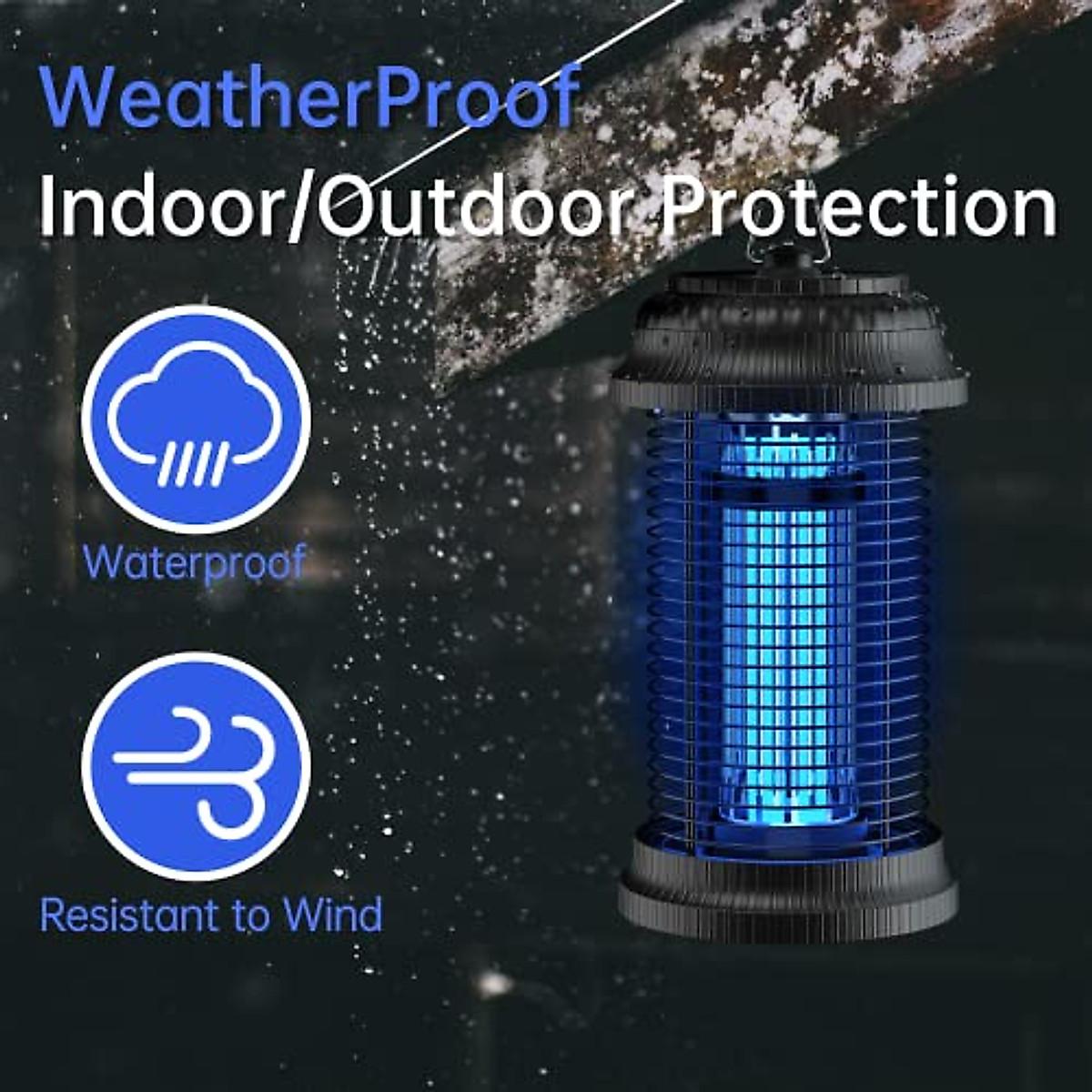 WVV Bug Zapper, 4100V Electric Mosquito Zappers Killer, Waterproof ...