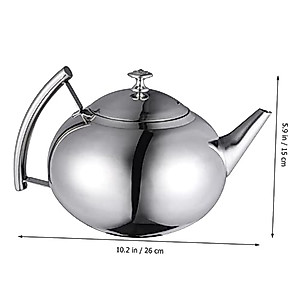 Garneck Thermal Carafe Coffee Maker Stove Top Kettle Quick Boiling Water Kettle Espresso Machine Whistling Water Kettle Stovetop Safe Tea Kettle Scented Tea Kettle Pitcher Silver