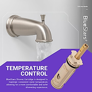 BlueStarts High-Quality 1222 One-Handle Faucet Cartridge - Compatible with Moen One-Handle PosiTemp Faucets and Moen Tub Shower