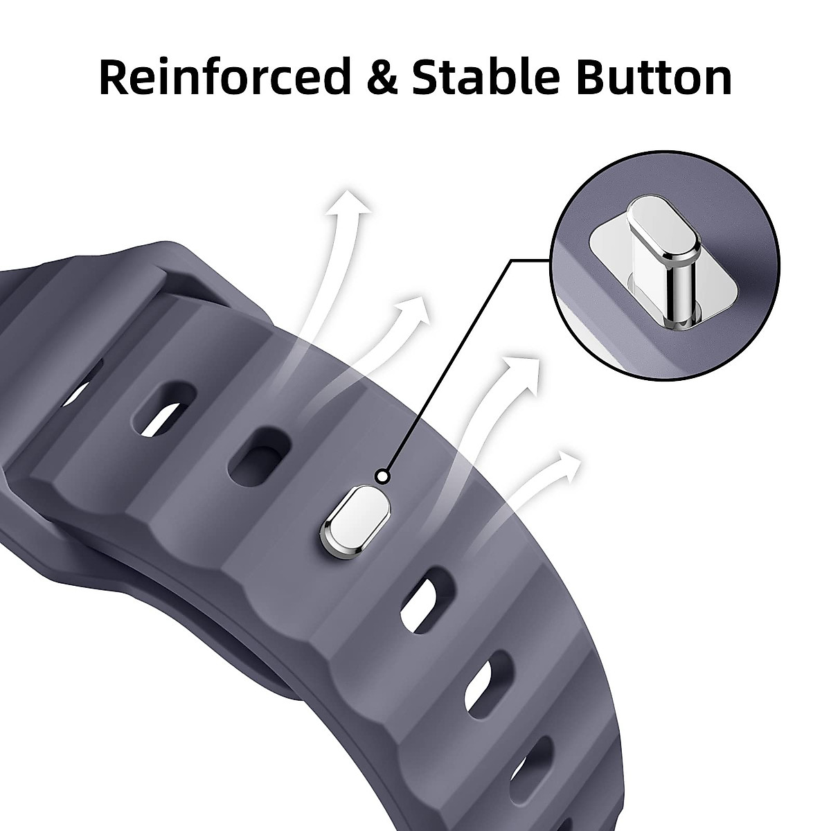 Sport Bands Compatible with Apple Watch Ultra 2 Band 49mm 46mm 45mm 44mm 42mm for Men, Soft Silicone Wristbands Waterproof Replacement Strap for iWatch Series 10 9 8 7 6 5 4 3 SE, 2 Pack