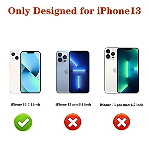 Shockproof Phone Case ,Compatible for iPhone 13 Case, 4FT Military Drop Protection Translucent Matte Hard Back with Soft Edge Airbag Protective Phone Cases for iPhone 13 6.1 inch 2021 (Black)