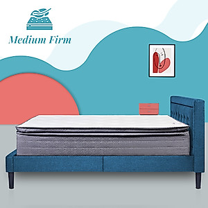 Greaton 10 Inch Foam Encased Mattress with 2-inch Pillow Top, Relaxing Mattresses for Proper Sleep, Pressure Relief, Supportive and Medium Firm Fully Assembled Bed, Full XL