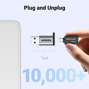 UGREEN 10Gbps USB C Female to USB Male Adapter Type C to USB A Charger Cable Converter Compatible with Apple Watch iPhone 15 14 13 AirPods 3 MacBook Samsung Galaxy Google Pixel etc Gray