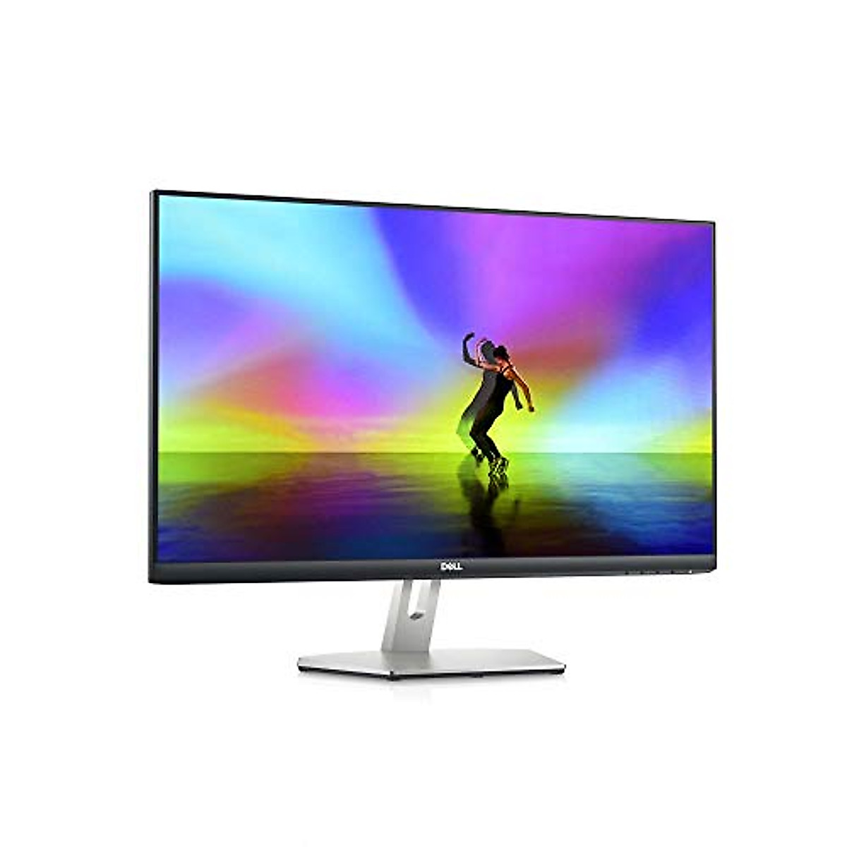 Dell S2721H 27 Inch Full HD 1080p, AMD FreeSync IPS Ultra-Thin Bezel Monitor, Built-in Speakers, Silver, Black