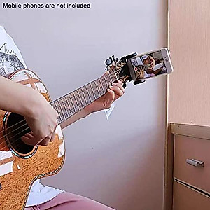Cell Phone Holder, Guitar Bass Head Phone Holder, Live Broadcast Bracket Clip for Smart Phones with 360° Swivel Adjust(1Pc Phone Holder)