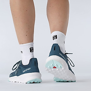 Salomon Patrol Hiking Shoes for Women Trail Running, Legion Blue/White/Yucca, 7.5