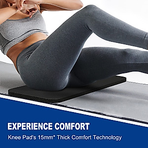 MRO Yoga Knee Pad Cushion–Premium Exercise Knee Pad -Eliminate Pain During Home Workout - Extra Padding & Support for Knees, Wrists, Elbows - Complements Your Yoga Mat 24''X10''X0.6'' (2 PACK)