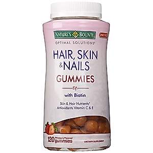 Nature's Bounty Optimal Solutions, Hair, Skin & Nails Gummies with Biotin