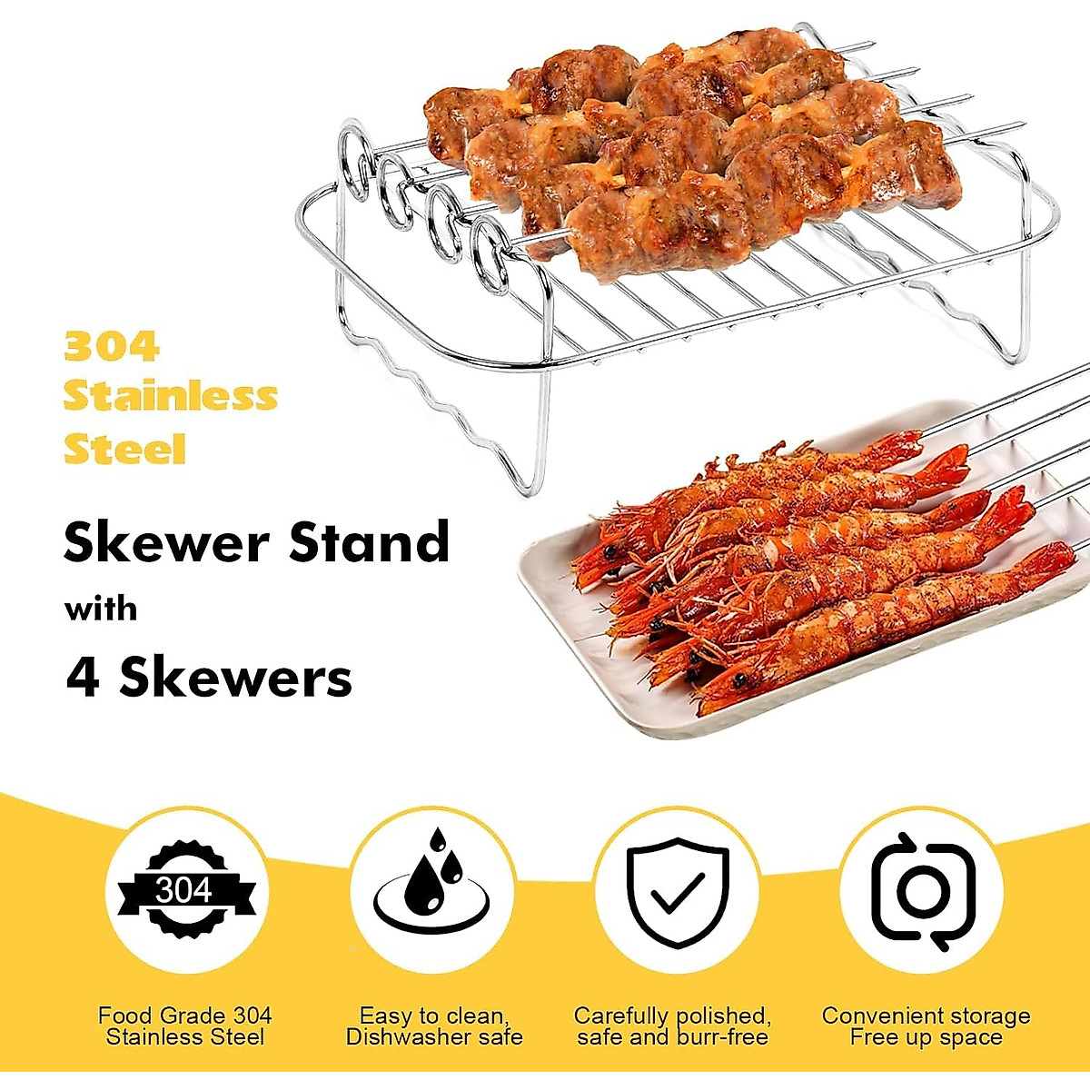 Dual Basket Air Fryer Accessories for Ninja Foodi DZ401 DZ550 DZ302 & Other 10 Quart 2-Basket DualZone Air Fryers, Come with Air Fryer Rack Set, 100Pcs Paper Liners, Silicone Brush & Tongs