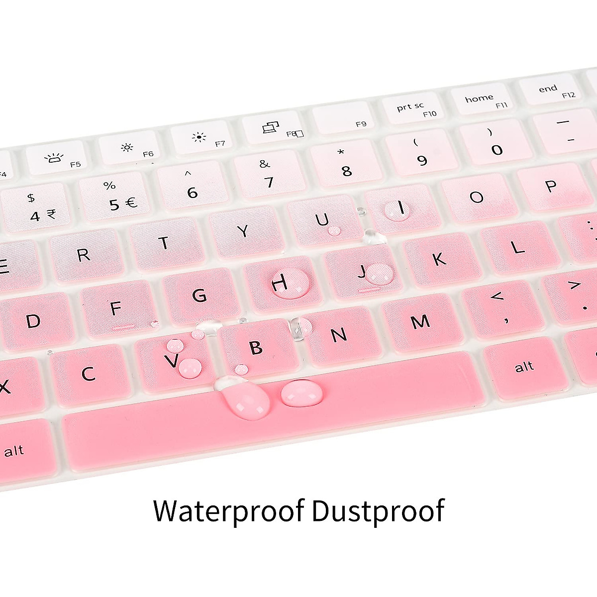 Keyboard Cover for 2023 Dell Inspiron 16 5620 5625 5630 5635 7620 7630 7635 / Inspiron 14 5430 5410 5415 5418 5420 5425 7415 7420 7425 7430 7435 / Dell Inspiron 13 5310 5320 -Ombre Pink