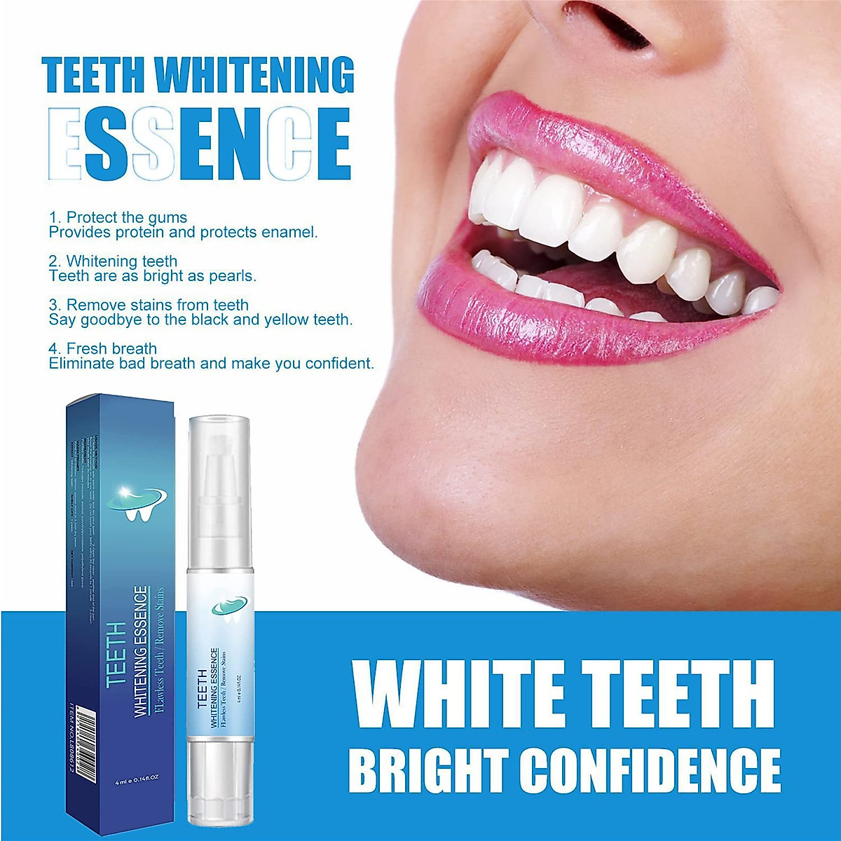 3PCs Frosty Neptune Teeth Whitening Pen,Teeth Whitening Essence,Teeth Whitening Gel,Teeth Stain Remover to Whiten Teeth,Intensive Stain Removal Teeth Reduce Yellowing