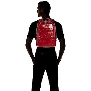 Piquadro Computer Backpack with Padded Ipad/Ipadmini Compartment, Red, One Size