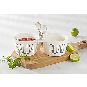 Mud Pie Circa Guacamole and Salsa Serving Dish Sets (Bistro Salsa and Guac)