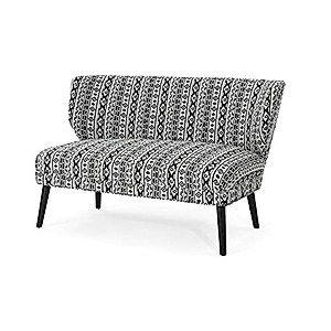 GDFStudio Christopher Knight Home Dumont Modern Farmhouse Fabric Settee, Print