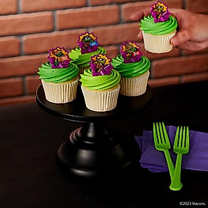 DecoPac Teenage Mutant Ninja Turtles Turtle Power Rings, Cupcake Decorations For Birthday Party, Cakes, And Celebrations - 24 Pack