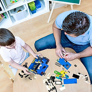 Hodlvant City Police Station Building Sets, Police Station Mobile Command Center Building Blocks Kit with Artillery car & Cop Patrol Car & Helicopter Toy, STEM Toys Set for Boys Girls Aged 6 7 8 9 +