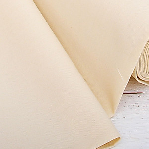 Threadart Linen Fabric by The Yard - Embroidery Fabric - Premium Cotton Linen Fabric for Embroidery, Cross Stitch, Apparel, Linen Canvas, Home Décor - 55" Width - Natural