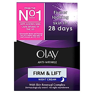 Olay Anti-Wrinkle Firm and Lift Night Cream for 40+, 1.7 Ounce