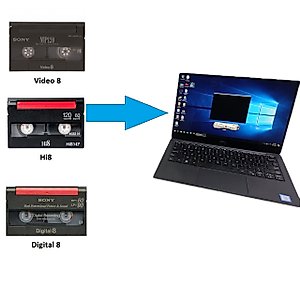 Tech Collector 8mm, Digital8, and Hi8 Transfer Bundle for Digitizing 8mm Tapes and Converting 8mm to DVD, Includes Camcorder and USB Adapter