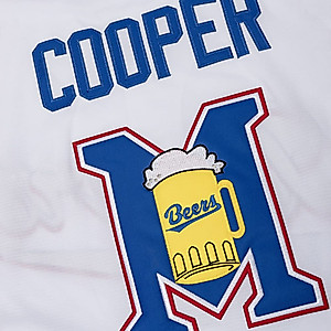 Stitched Doug Remer Beers Jersey Joe Cooper 44# 17# Movie Baseball Jerseys for Mens Size S-3XL (44,X-Large)