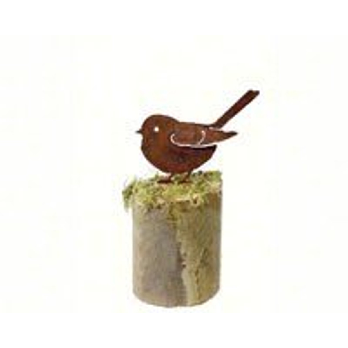 California Home and Garden CH509 Metal Fat Chickadee Silhouette, Rustic Look Artwork, 3 Inch Tall, Brownish Red
