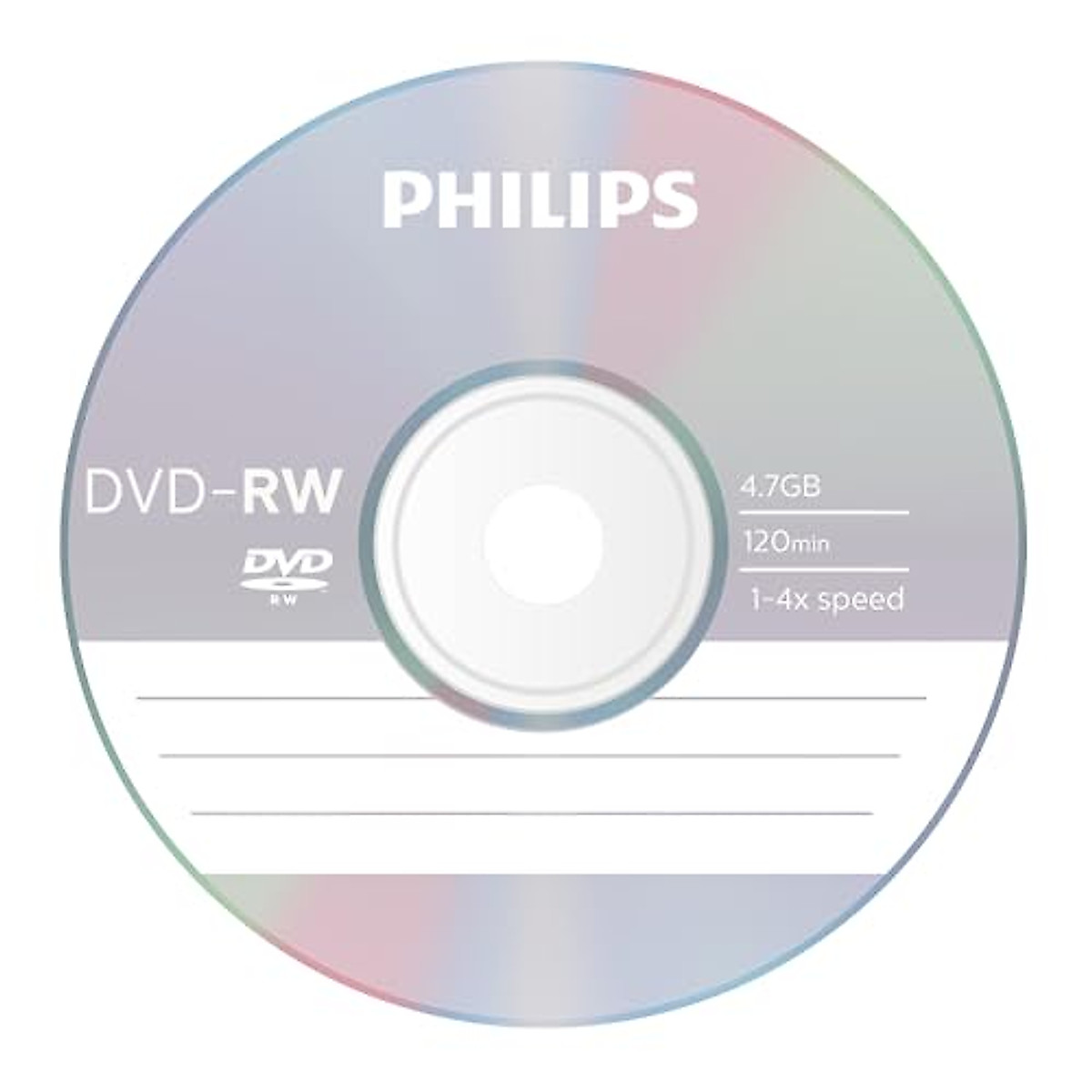 Philips DVD-RW 4.7GB Data/120 Min Video, 4X Speed Recording 10er Spindel