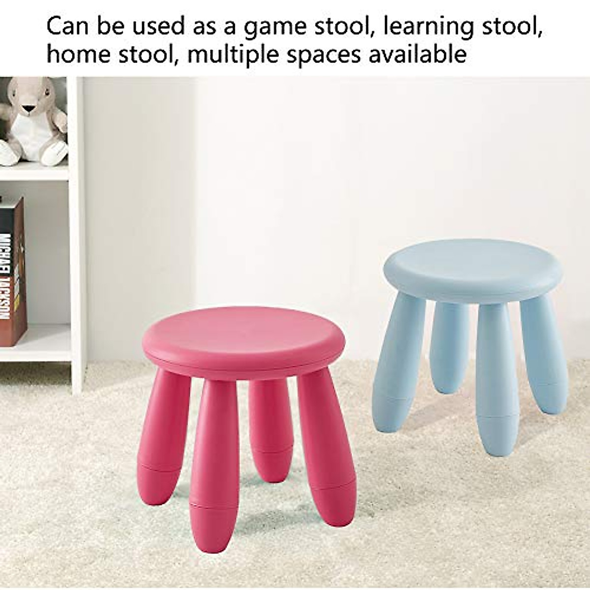 Kids Step Stool, Kindergarten Study Stools, Lightweight Footstools are Sturdy and Durable, Very Suitable for Use in The Kitchen, Bathroom and Bedroom(Light Blue)…