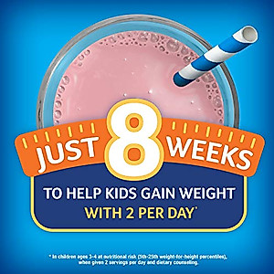 PediaSure Grow & Gain Non-GMO and Gluten-Free Shake Mix Powder, Nutritional Shake For Kids, With Protein, Probiotics, DHA, Antioxidants*, and Vitamins & Minerals, Strawberry (24 servings – 3 cans)