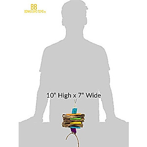 Bonka Bird Toys 1057 Paper Squash Shredding Foraging Natural Parrot Quaker Parrotlet Budgie Macaw