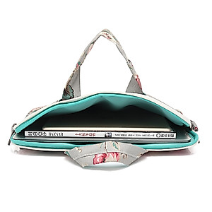 Canvaslove Rose Pattern Water Resistant Laptop Shoulder Messenger Bag for MacBook Pro 16 inch,15.6 inch and 15 inch-16 inch Laptop