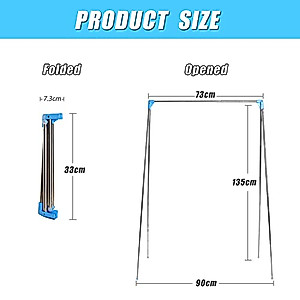 ND Portable Garment Rack for Hanging Clothes,Foldable Retractable Mini Drying Rack for Travel,Camping,Dance,Home