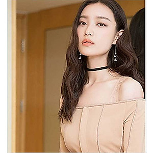 Crystal Butterfly Pendant Tassel Earrings Long Zircon Butterfly Drop Dangle Earrings Jewelry for Women Butterfly Earring (Silvr)