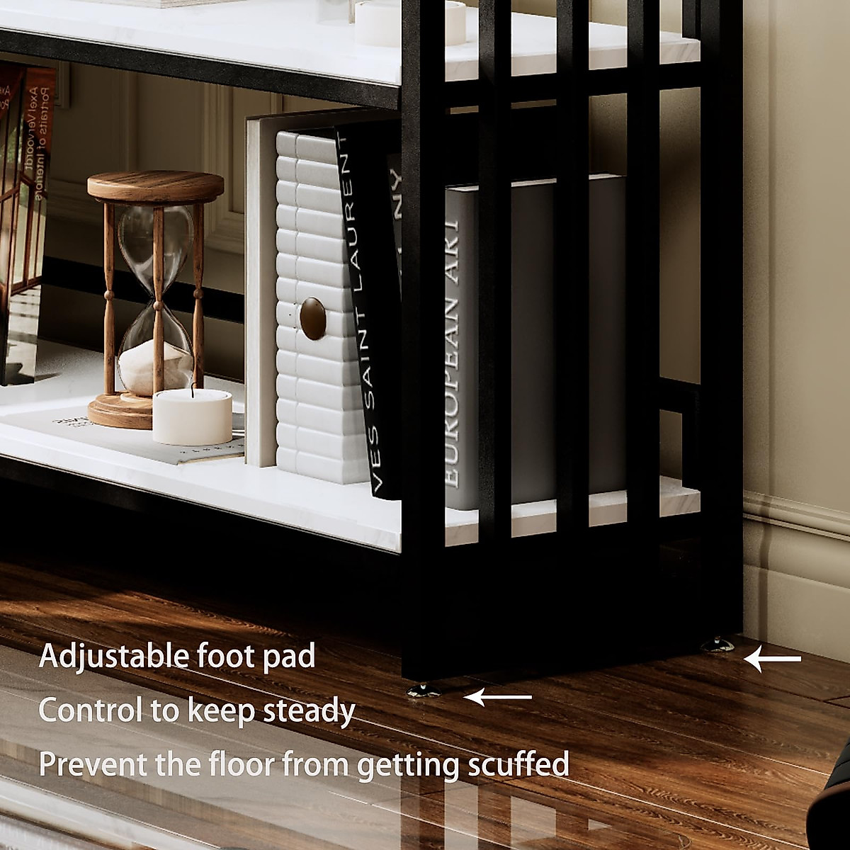 BUZUEY Bookshelf, 6 Tier Bookshelf,35.5 * 72in Tall Bookcase Shelf for CDs/Movies/Books, Home Office Bookcase Shelf Storage Organizer, Modern Book Shelf for Bedroom/Living Room/Home Office