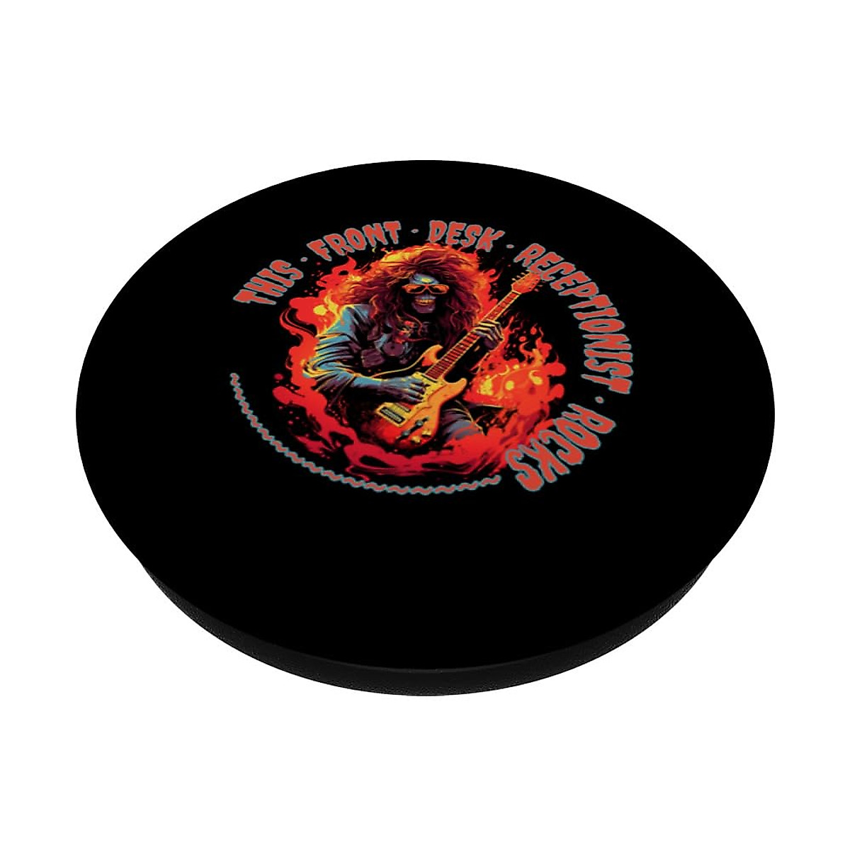 This Front Desk Receptionist Rocks Funny Musician PopSockets Standard PopGrip