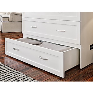 AFI, Vivian Murphy Bed Chest Twin XL with Storage Drawer and Built-in USB Charger, White