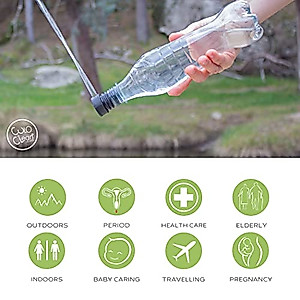 CuloClean Portable Bidet for Toilet, Travel, or Camping. Compatible with every Bottle. Discreet, Ecological, Mini, Elderly, Sprayer, Bio, Personal, Handheld, Backcountry Bidet (CuloClean, 1pcs Black)