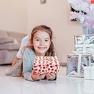 Strawberry Wrapping Paper, 7 Sheets Strawberry Party Gift Wrapping Paper Folded Flat 28 x 20 Inch, Cute Sweet Strawberries Fruity Design Gift Paper for Holiday, Wedding, Baby Shower, Birthday Party