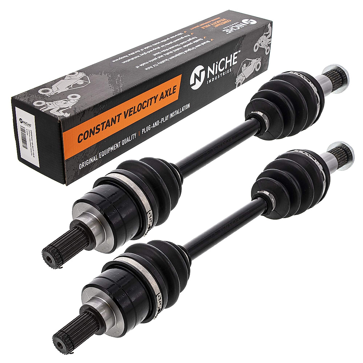 NICHE High Strength Rear Drive Shaft CV Axle for Yamaha Grizzly 550 700 28P-2530V-01-00 28P-2518E-10-00 2 Pack