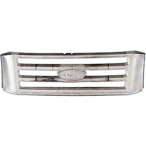 Garage-Pro Grille Assembly Compatible with 2007-2014 Ford Expedition Chrome Shell & Insert With emblem provision